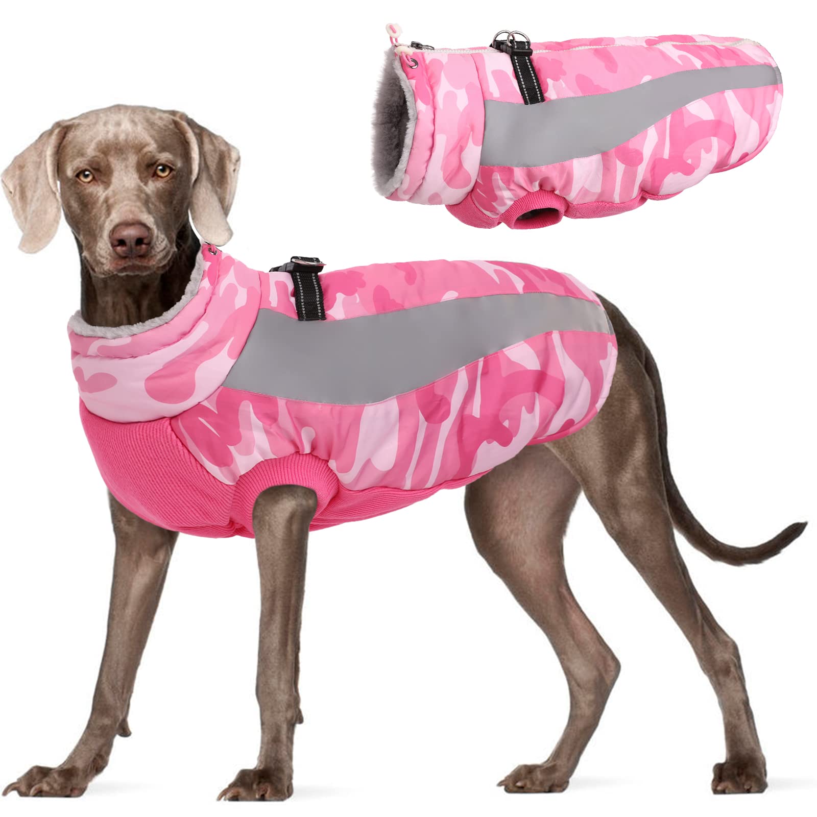 Kuoser Dog Winter Jacket Waterproof Windproof Dog Warm Jacket for Small ...