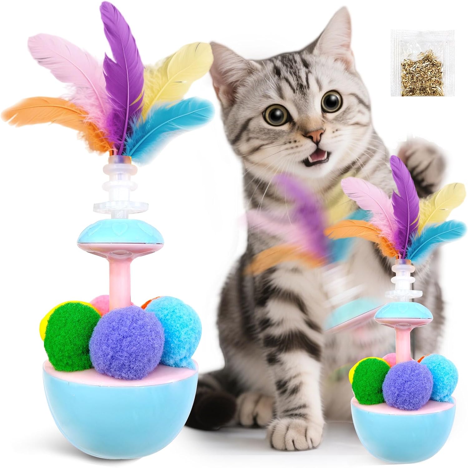 Amazon.com : UETZLTB Interactive Cat Toys for Indoor Cats, Roly Poly ...