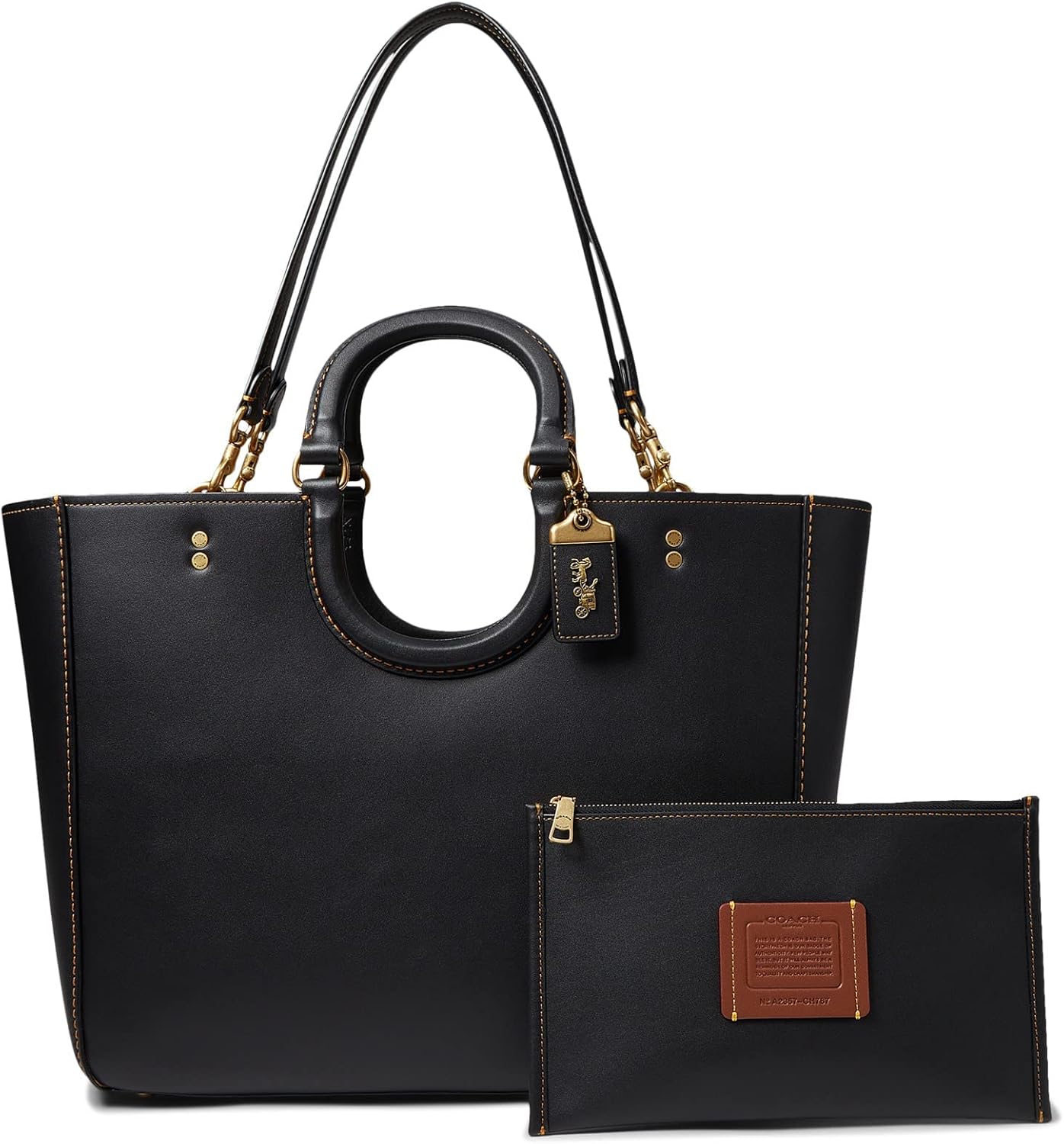 Amazon.com: Coach Glovetanned Leather Rae Tote Black One Size ...