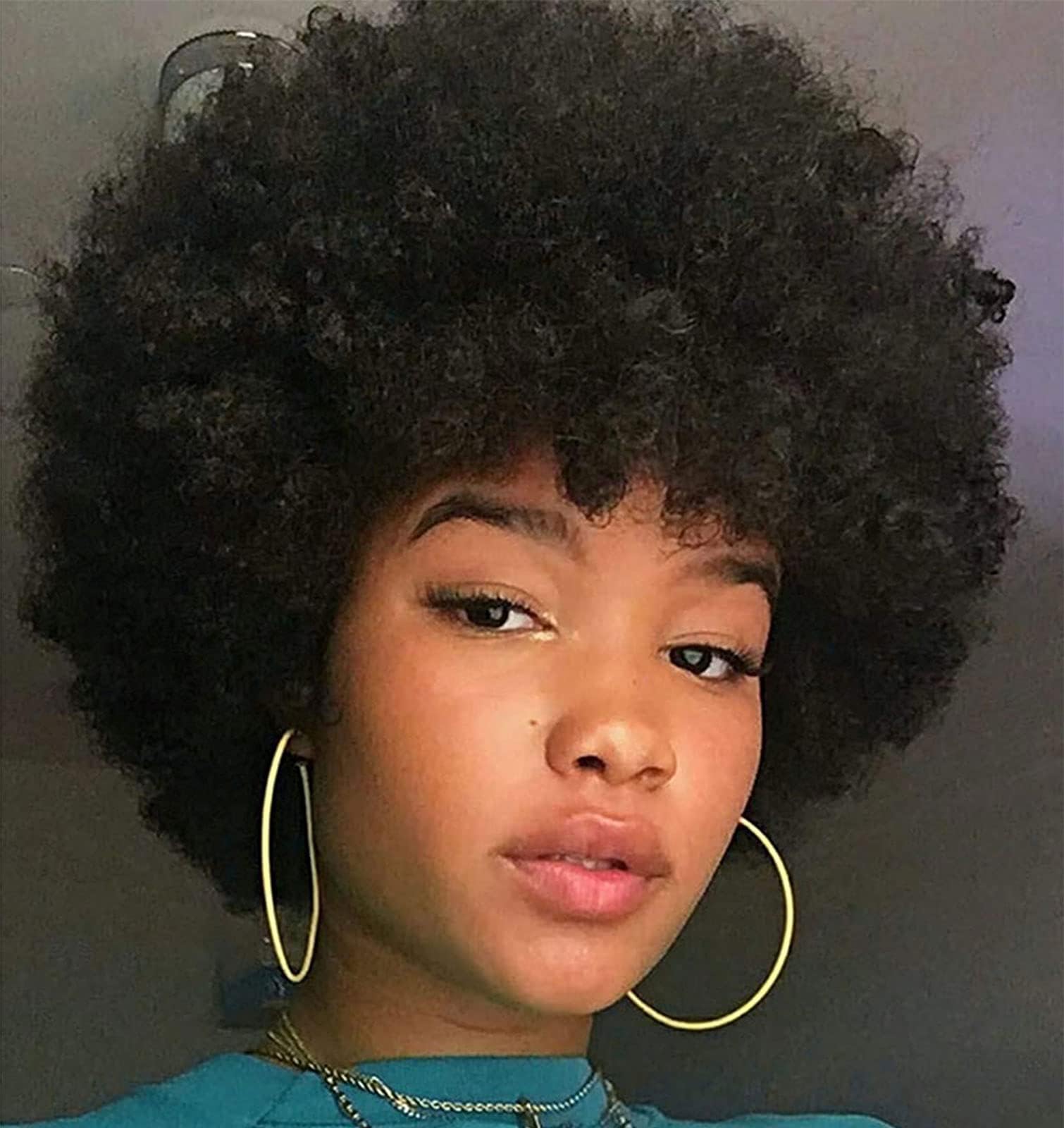 Amazon.com : JSDshine Afro Wig - Soft 70s Afro Wig For Women Grey Afro ...