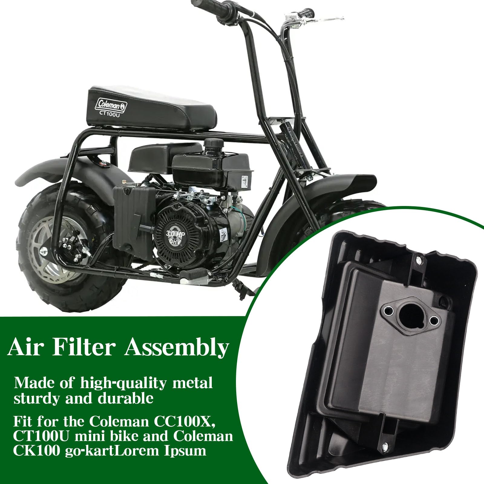 Snapklik.com : Air Filter Assembly For Coleman CC100X & CT100U RT100 ...