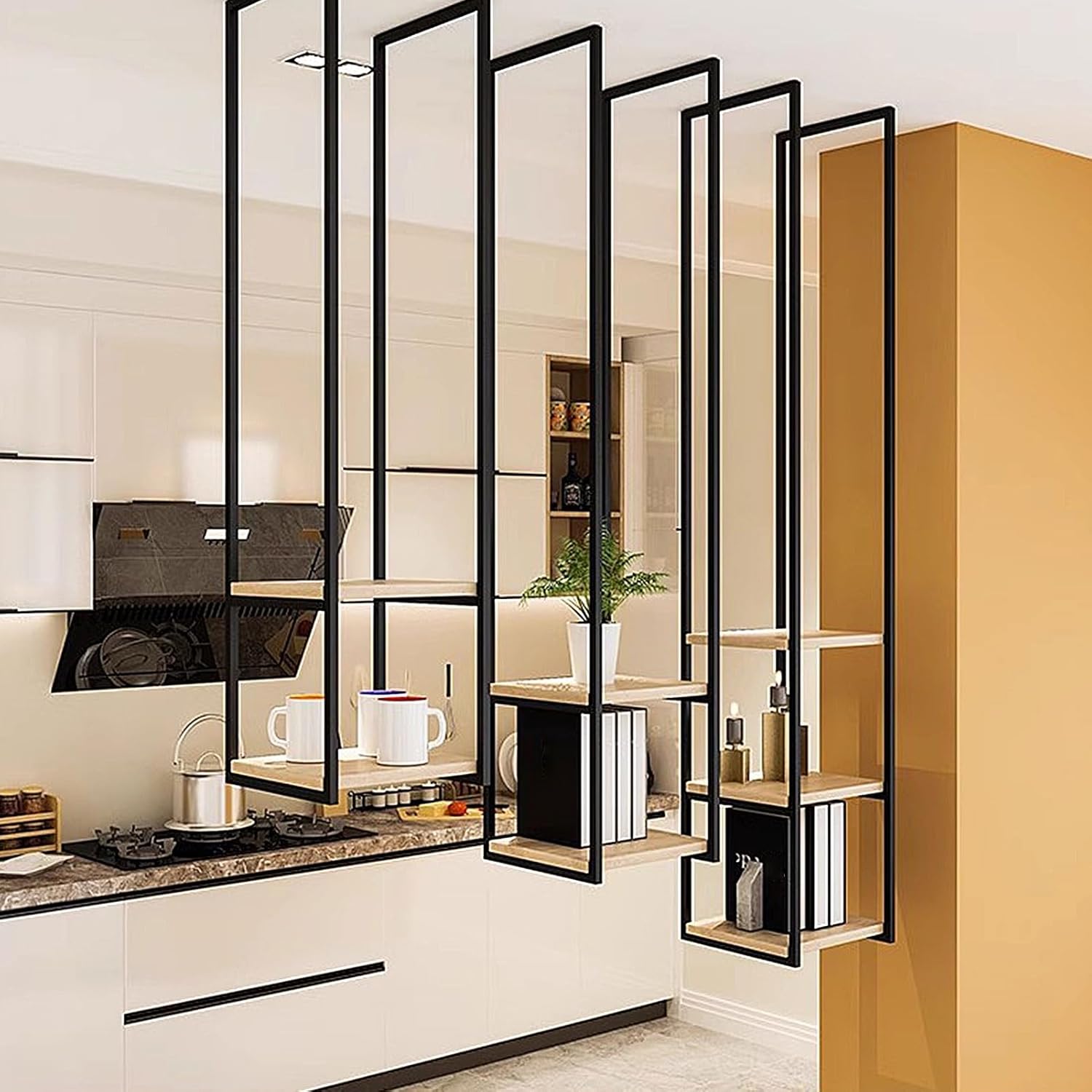 Amazon.com: Drsyffsup Ceiling Drop Down Shelf Hanging Floating Shelving ...