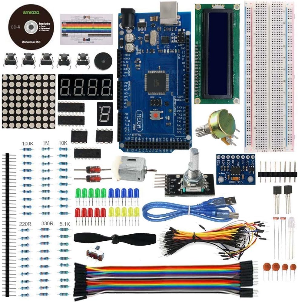 Amazon.com: Smraza Mega 2560 Starter Kit for Arduino Mega 2560 R3 ...