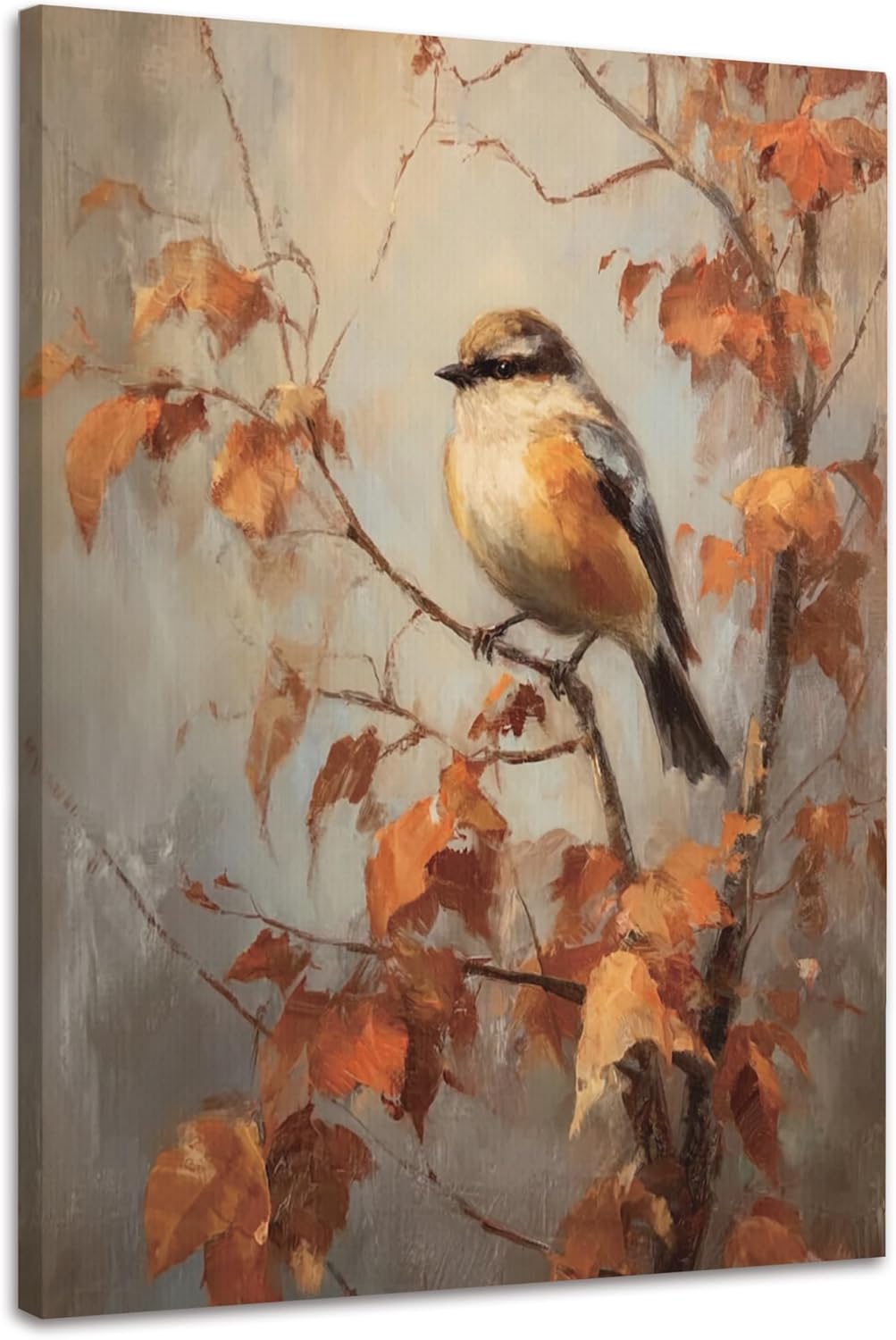 Amazon.com: WOTYPU Fall Leaf Bird Wall Art Decor, Rustic Fall Decor ...