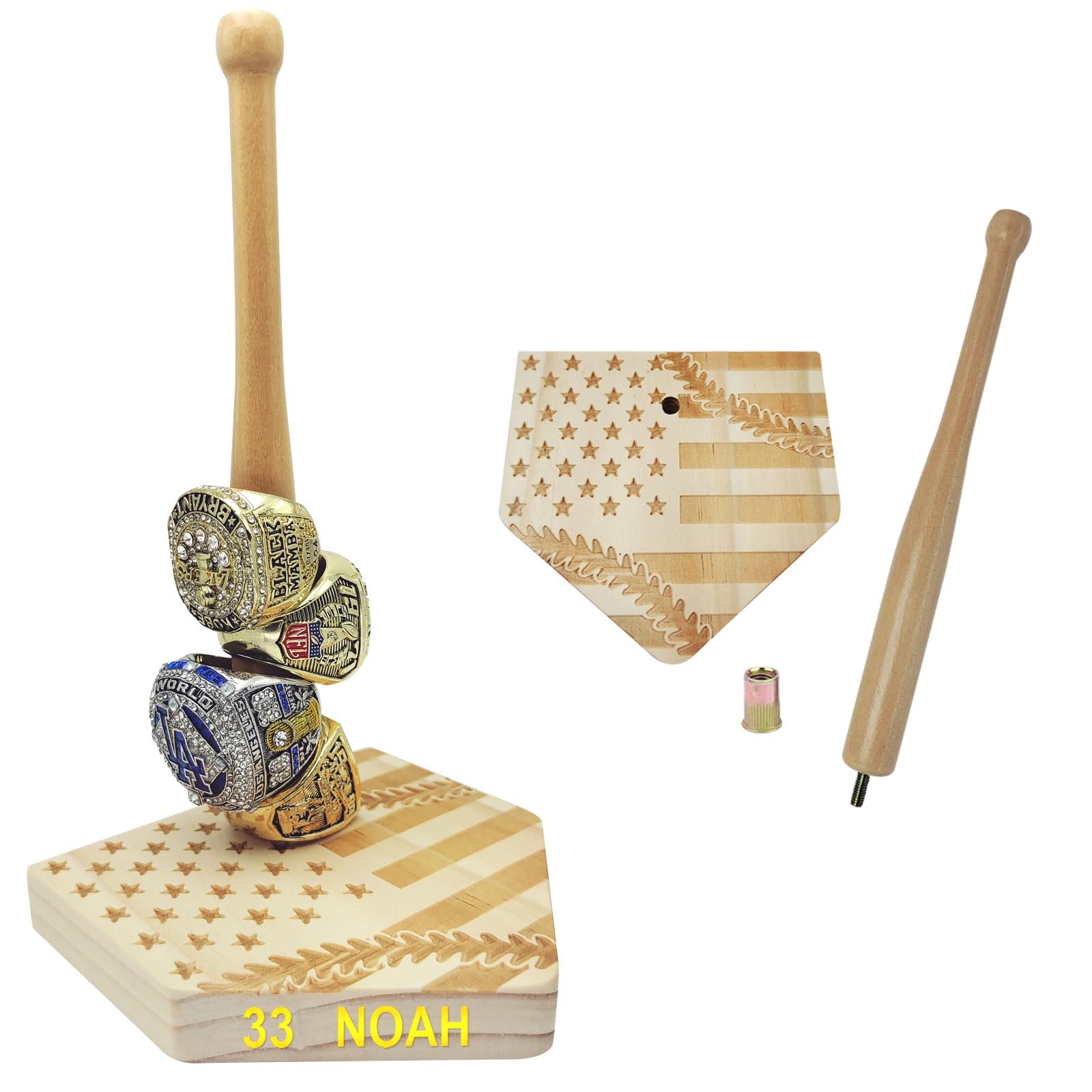 Snapklik.com : Baseball Ring Holder Softball Ring Display Case ...