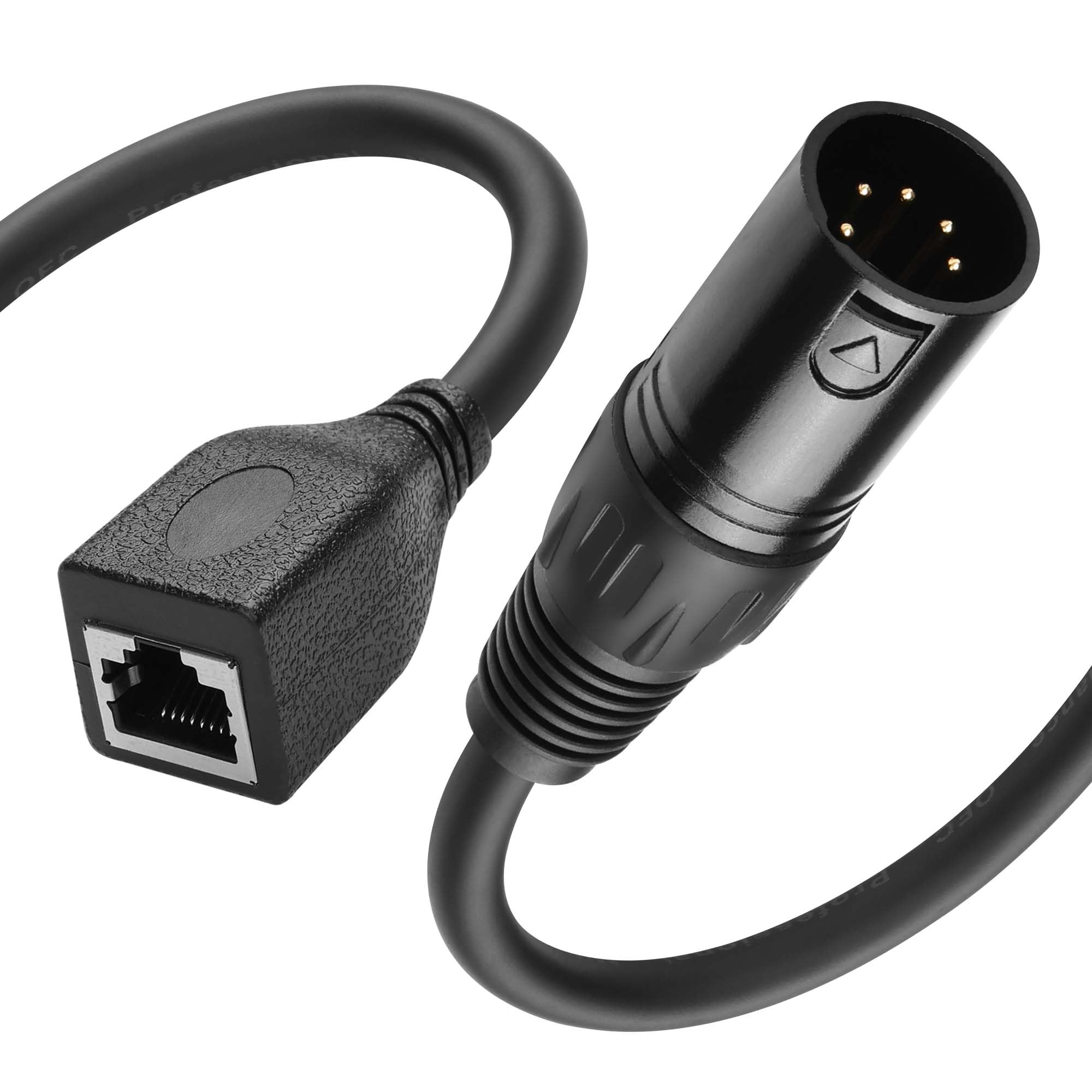 Snapklik.com : GINTOOYUN 5 Pin XLR To RJ45 Extension Cable - 30cm/1Ft
