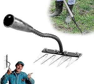 5/6/7/8 Teeth Carbon Steel Garden Weeding Rake, Gardening Hand Weeder ...