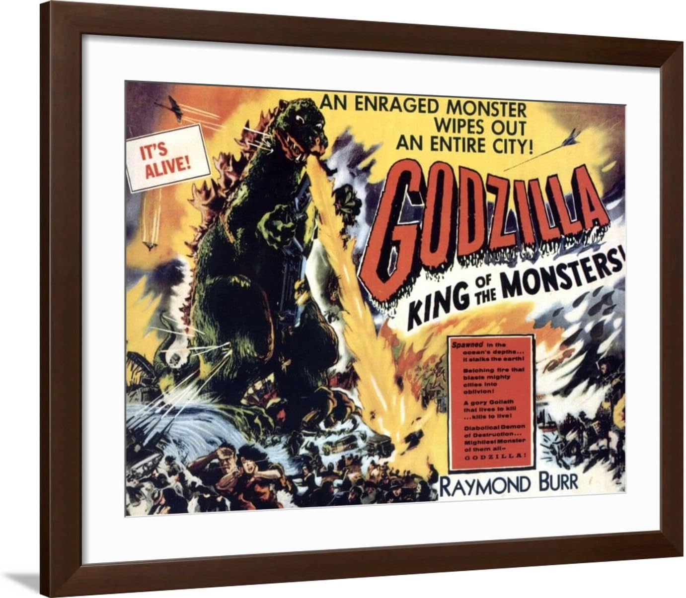 Amazon.com: ART.COM Wall Art Print Godzilla, King of the Monsters, UK ...