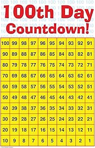 Amazon.com: 100 Day Countdown Laminated Chart : Industrial & Scientific