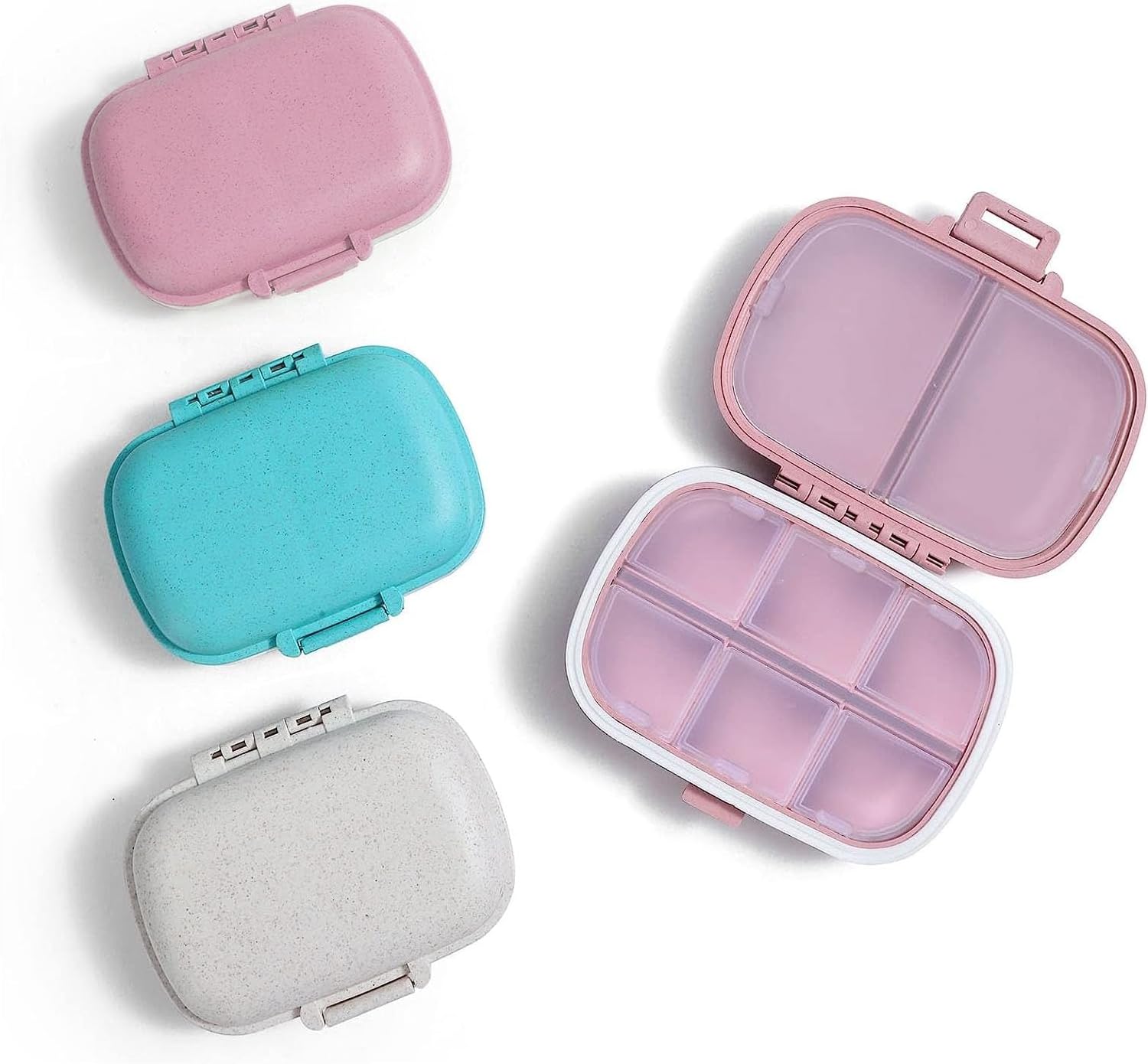 3 Pack Travel Pill Organizer, Daily Pill Organizer Travel, 8 ...