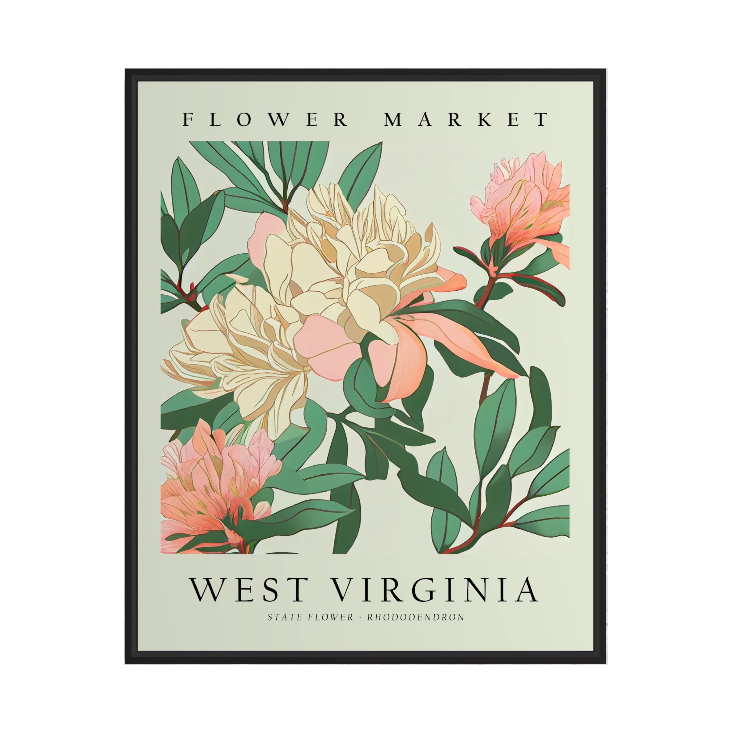 Amazon.com: West Virginia Art Print, West Virginia Poster Wall art ...