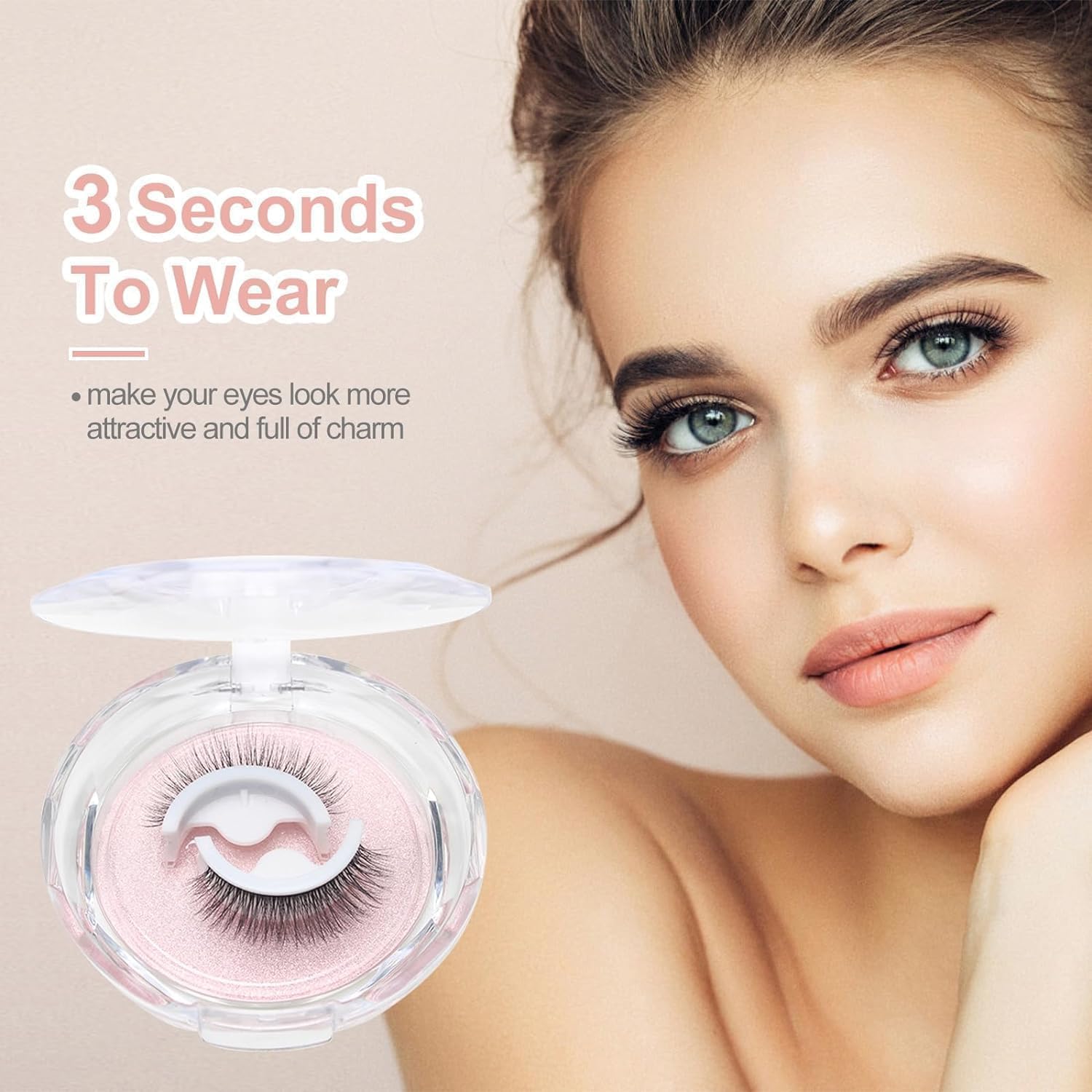 4 Pcs Self Adhesive Eyelashes, Reusable Self Adhesive Eyelashes ...