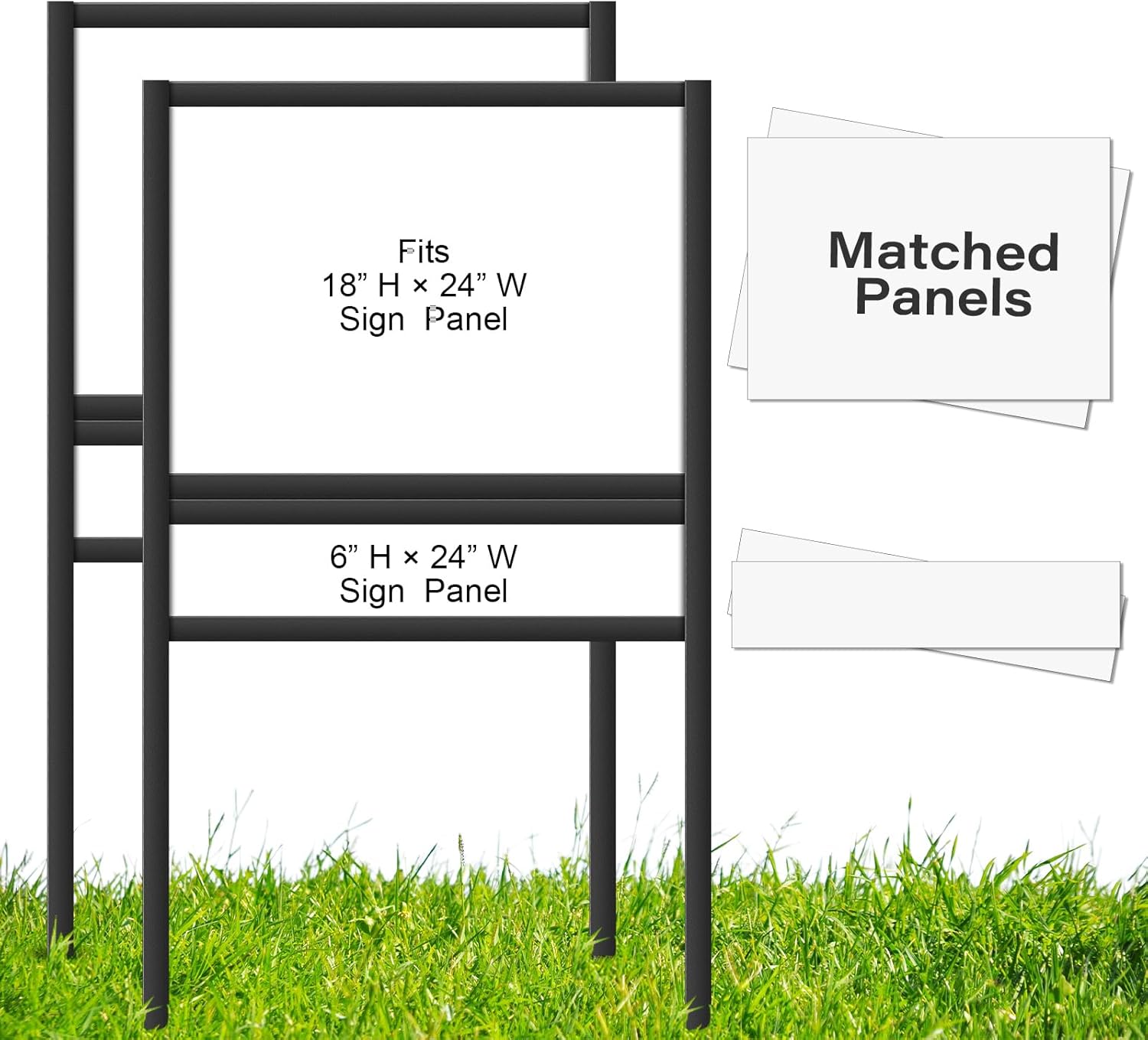 Amazon.com: Therwen Real Estate Yard Sign Metal H Frame with Rider and ...