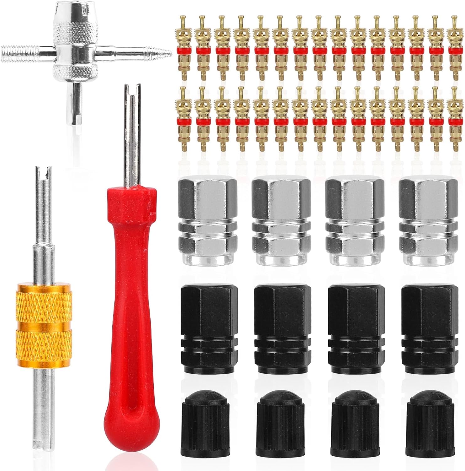 Amazon.com: BOXOB Tire Valve Stem Removal Tool Set, 4-in-1 Valve Core ...