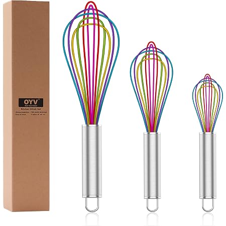 Amazon.com: Norpro Grip-EZ Silicone Whisk, Multicolor 12-inch: Home ...