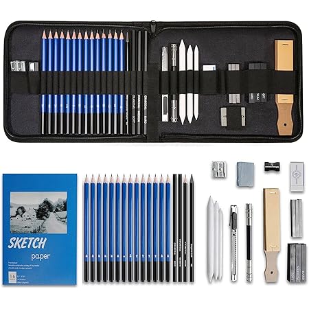 Angel Bear 29 Pieces Professional Sketching & Drawing Art Tool Kit with ...