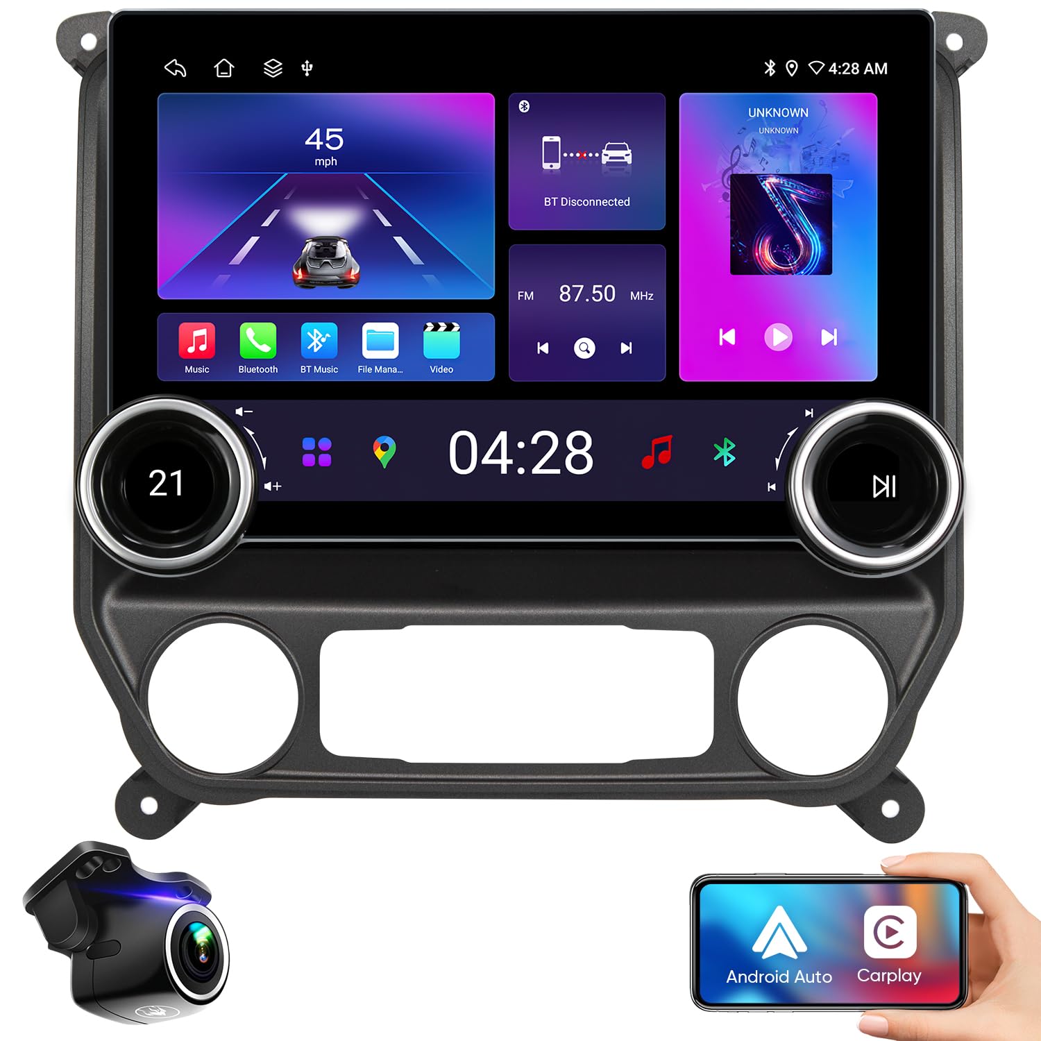 Amazon.com: Car Radio for Chevy Silverado/GMC Sierra 2014-2018 Stereo ...