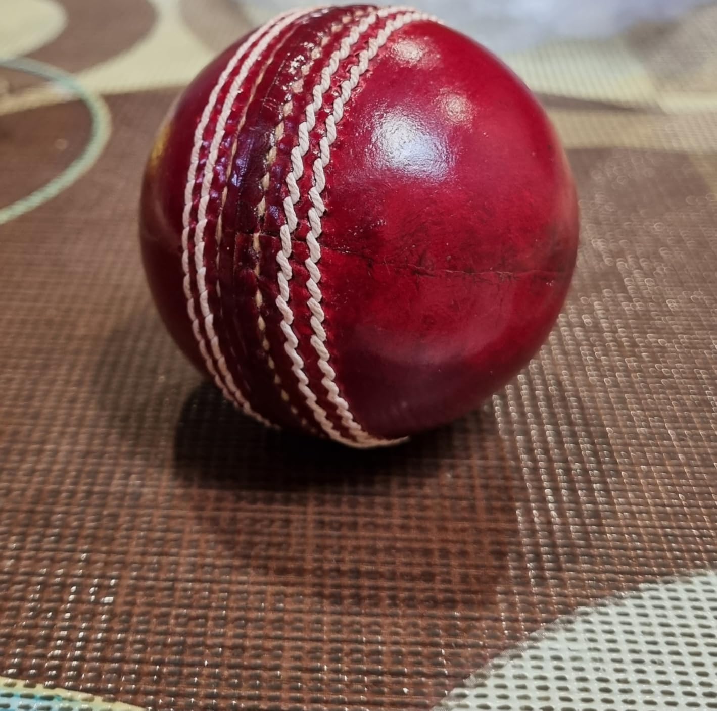 Aarav Leather Ball 4 Piece red Cricket Ball for 30+ Over | Pack of 1 ...
