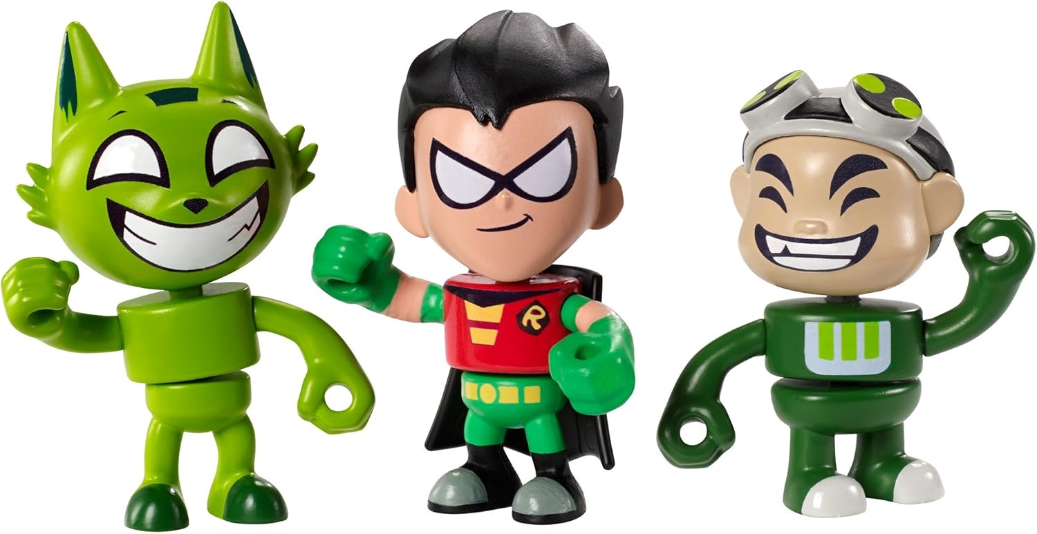 Amazon.com: DC Comics Teen Titans GO! Mini Figures 3-Pack : Toys & Games