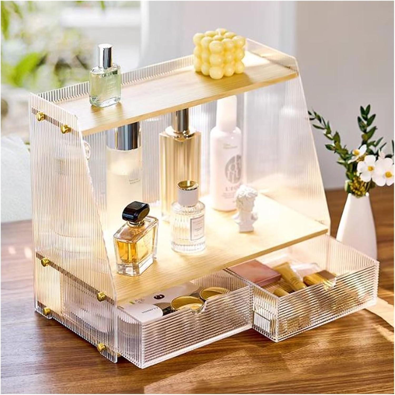 Amazon.com: Makeup Storage Acrylic Clear Makeup Organizer Box, Skin ...