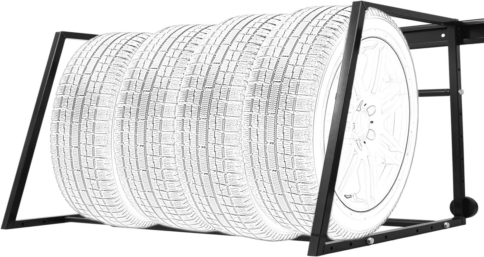 Amazon.com: Tire Rack Wall Mount Steel Heavy-Duty Adjustable 32”-58 ...