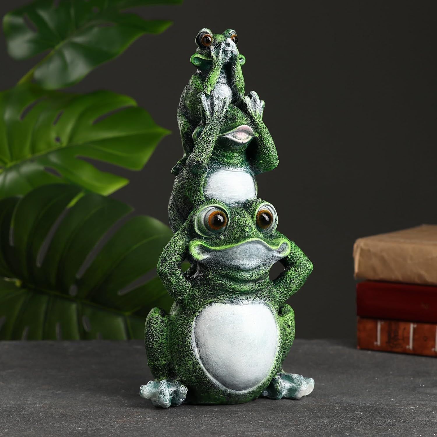 Amazon.com : Green Frog Pyramid Piggy Bank - 11.8 in. Souvenir, Animal ...