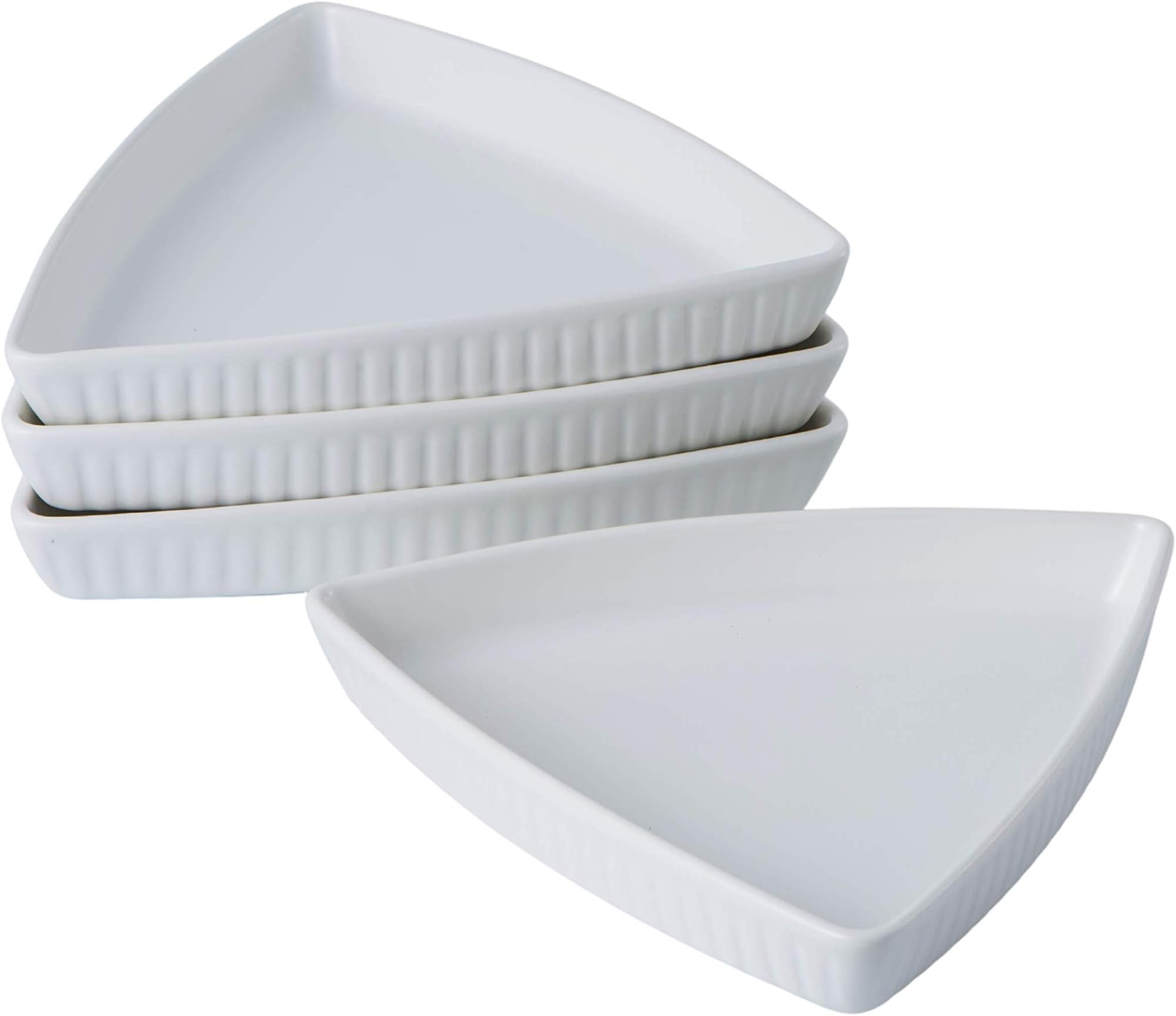 Amazon.com | EMI Yoshi 10" Triangle Dinner Plates, White, EMITRP10W ...