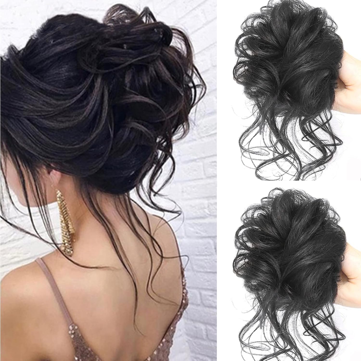 Amazon.com : EPERDE Tousled Updo Bun Hair Piece Ponytail Wrap ...