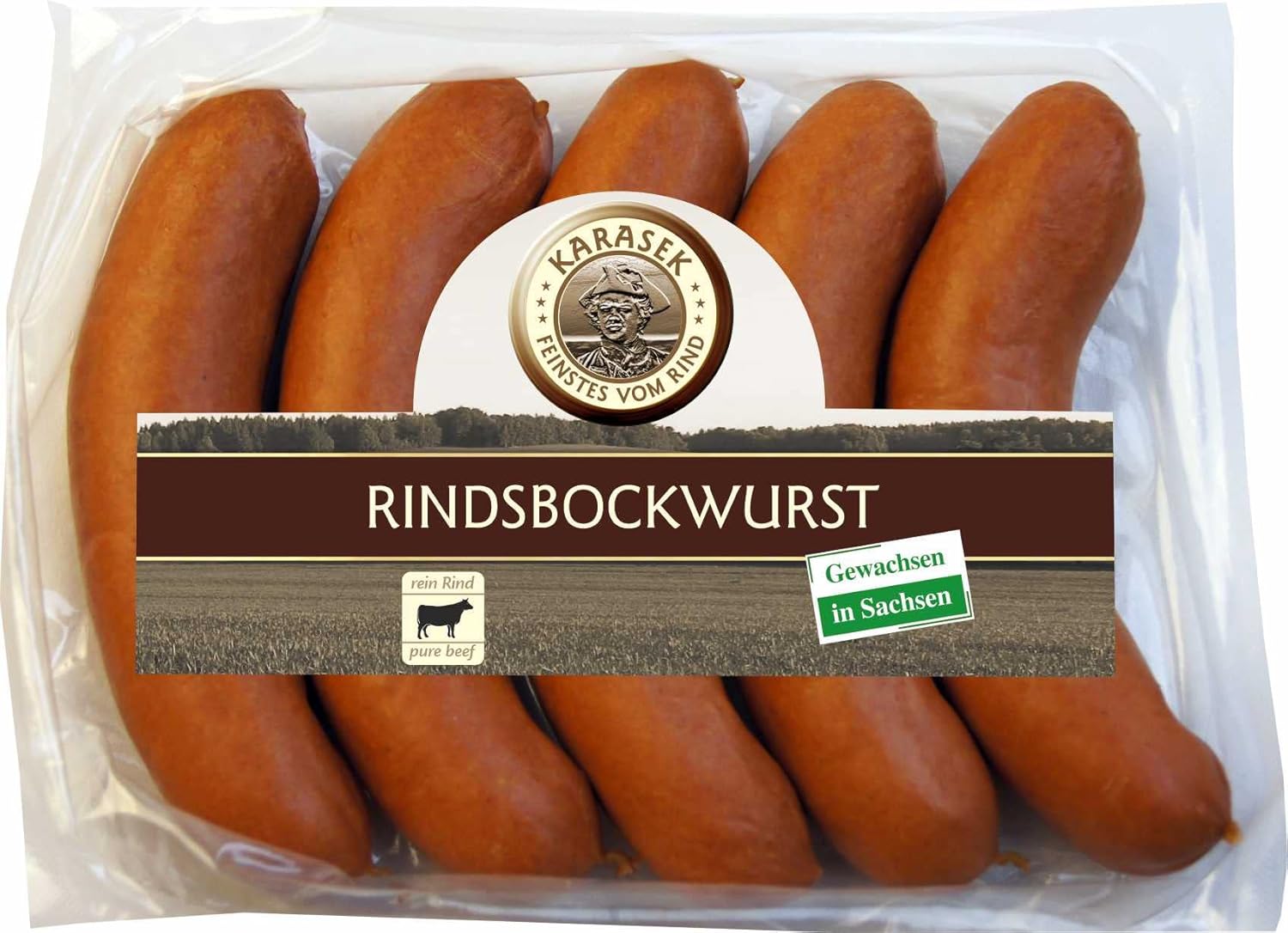 Rindsbockwurst reine Rinderwurst geräuchert | Bockwurst Rind | 100% ...