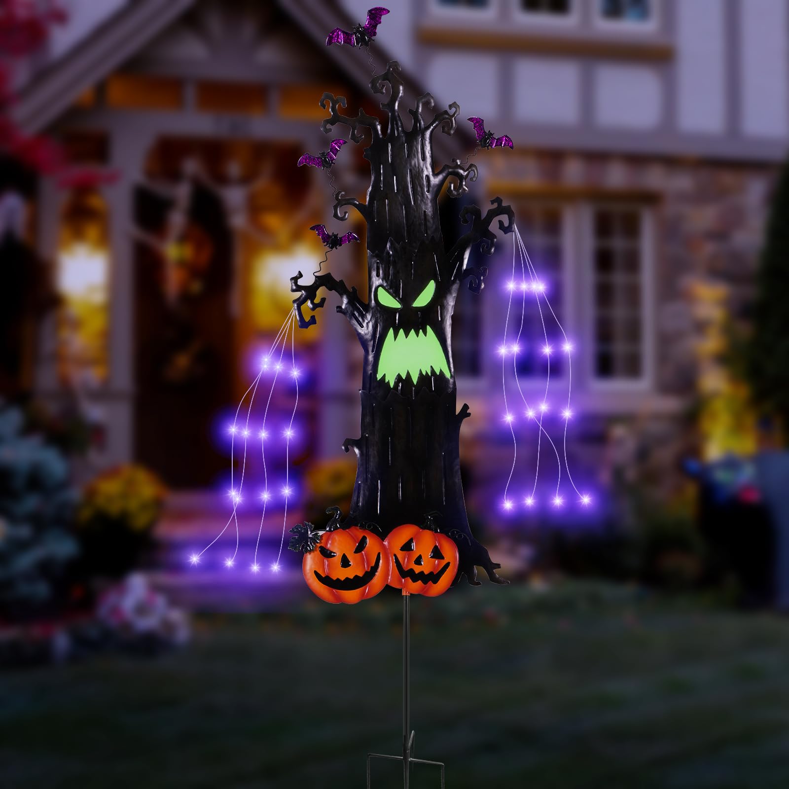 Amazon.com: LIGHTSHINE Iron Solar Halloween Treant Decorations Lights ...