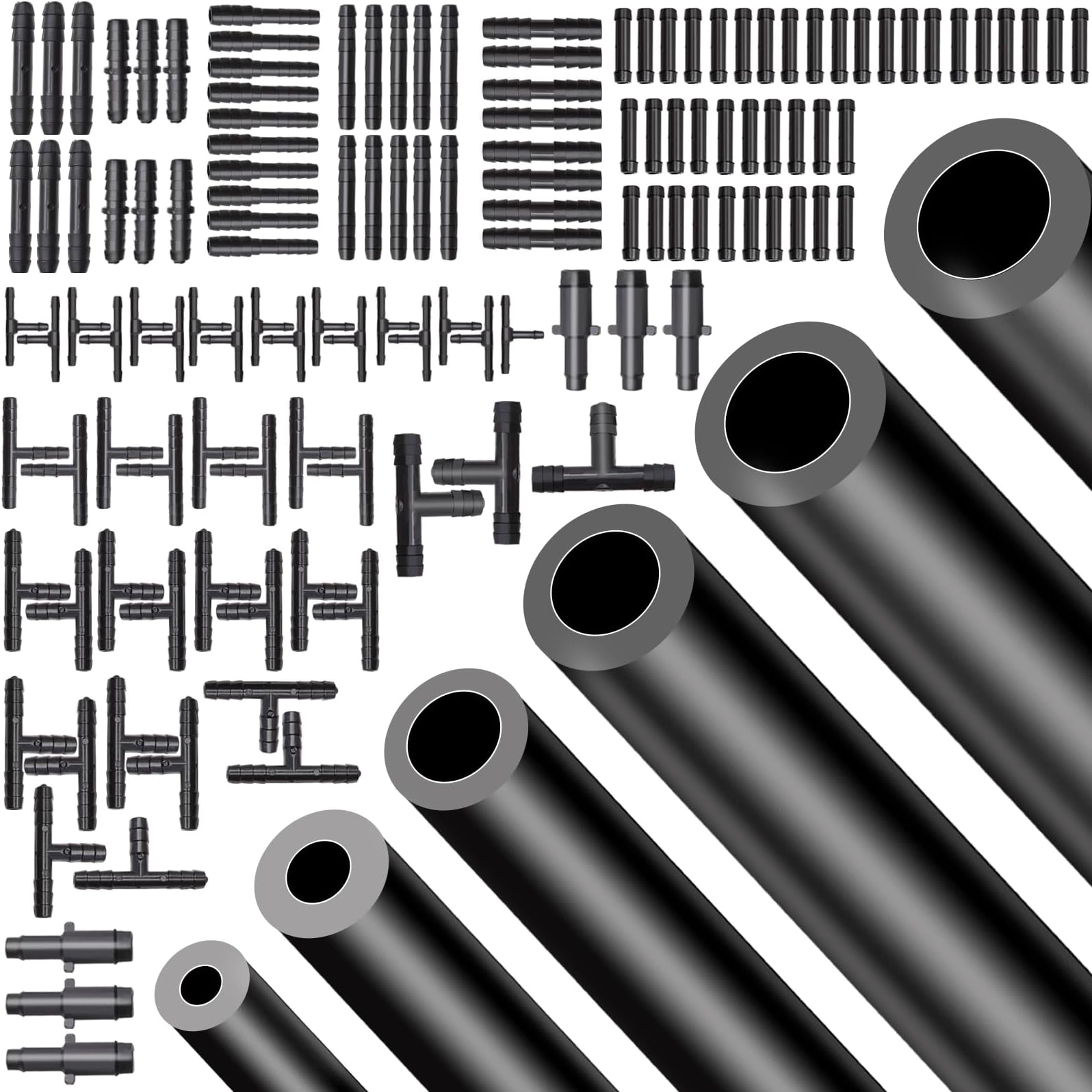 Tnisesm Silicone Vacuum Tubing Hose 130PSI 6.6 FT with 12 Sizes 128PCS ...