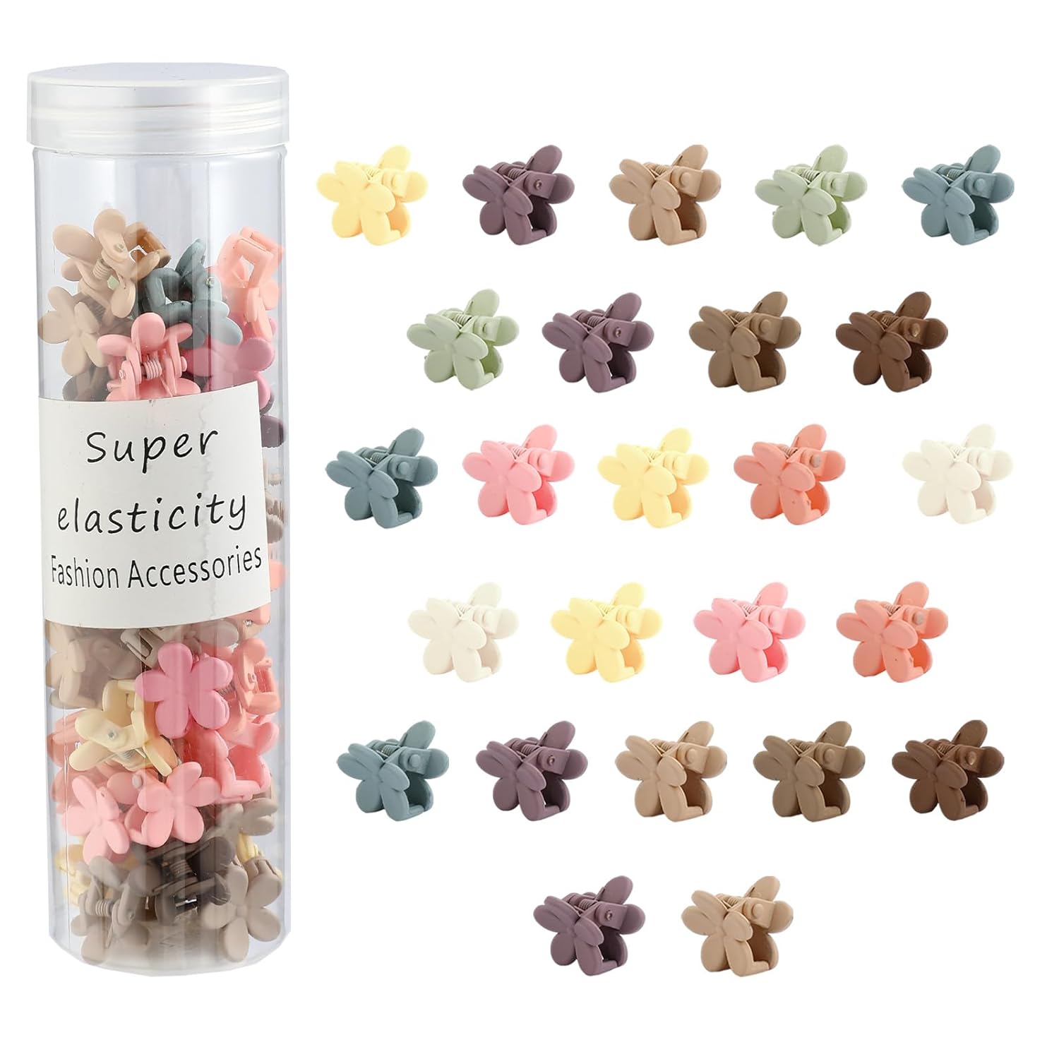 Amazon.com : Kasmena 50Pcs Mini Flower Hair Clips for Women Girls Cute ...