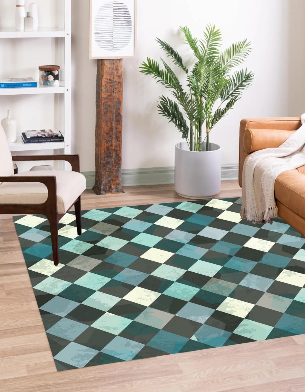 Amazon.com: Modern Retro Artistic Aesthetic Area Rug 10x10 Grey and ...