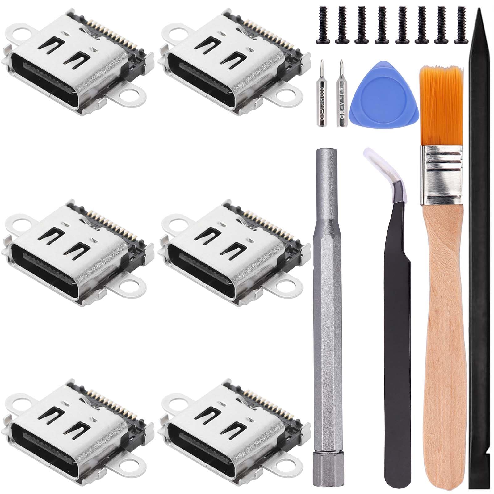 Amazon.com: Ikpek 6-Pack Charging Port Replacement for Nintendo Switch ...