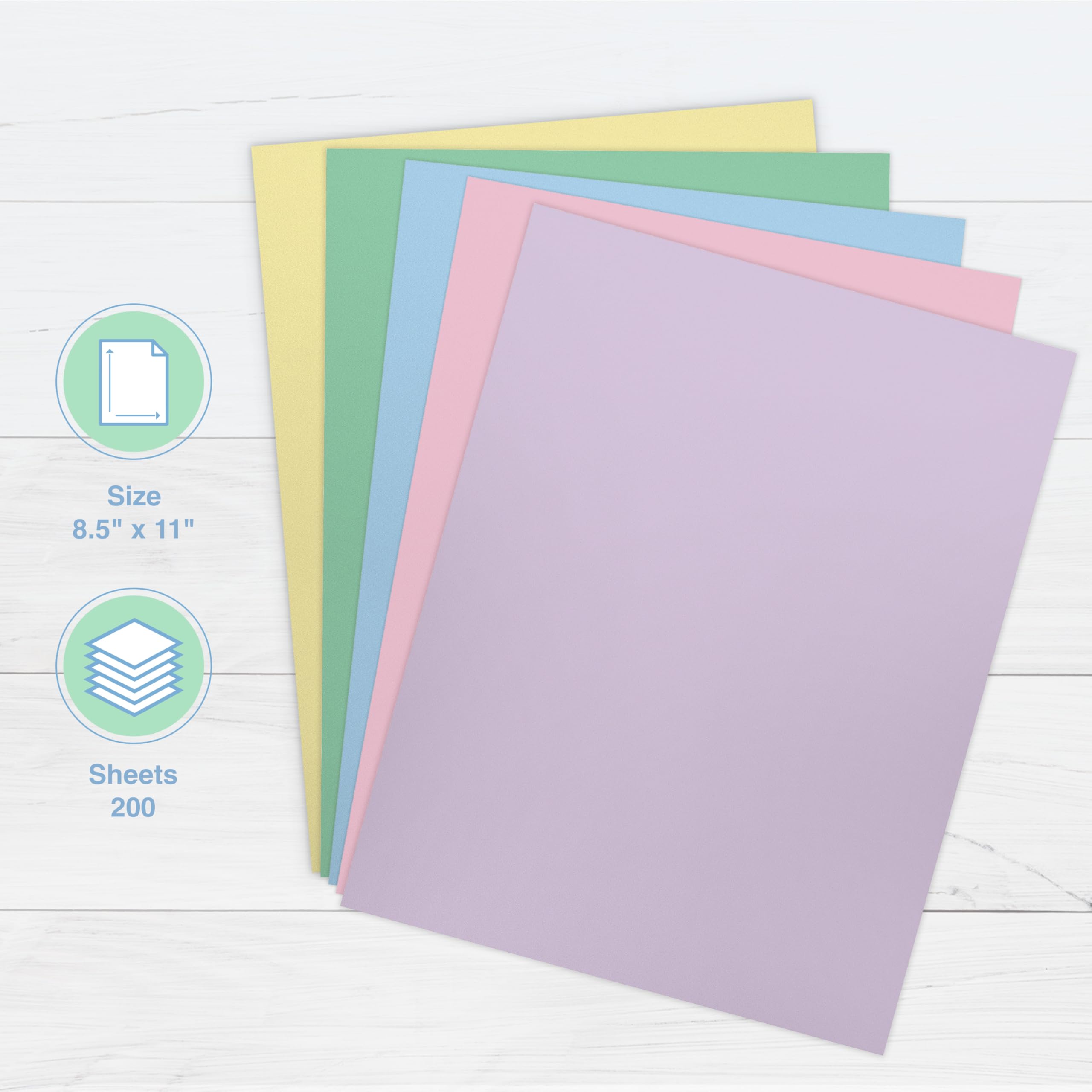 Snapklik.com : PrintWorks Easter Cardstock 8.5" X 11" - 200 Sheets - 5 ...