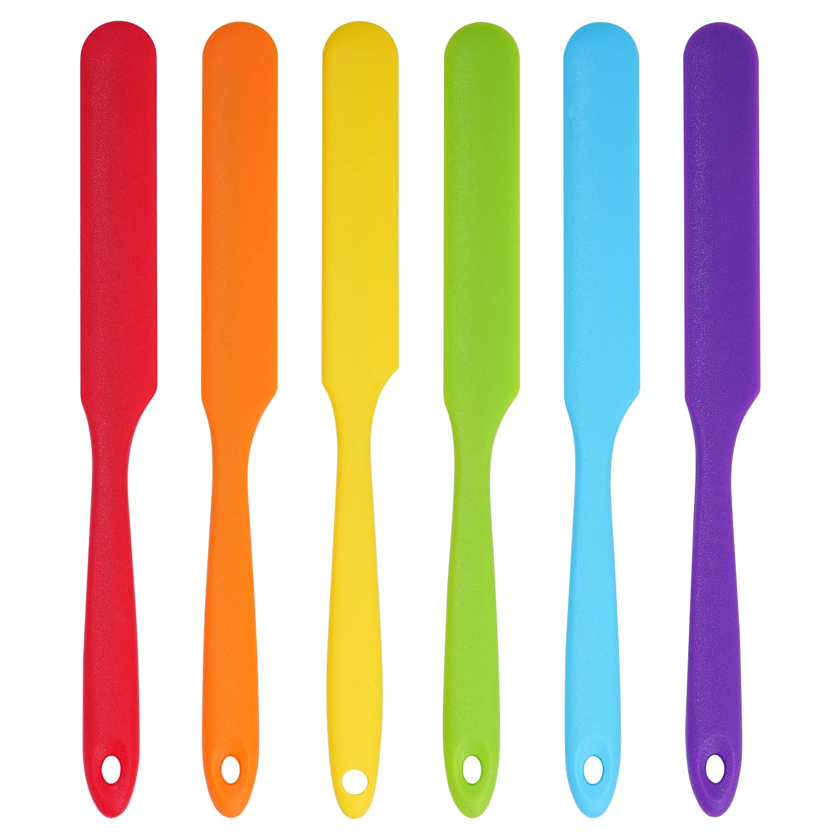 Amazon.com: 6pcs Silicone Spatulas Heat Resistant Jar Spatulas Cake ...