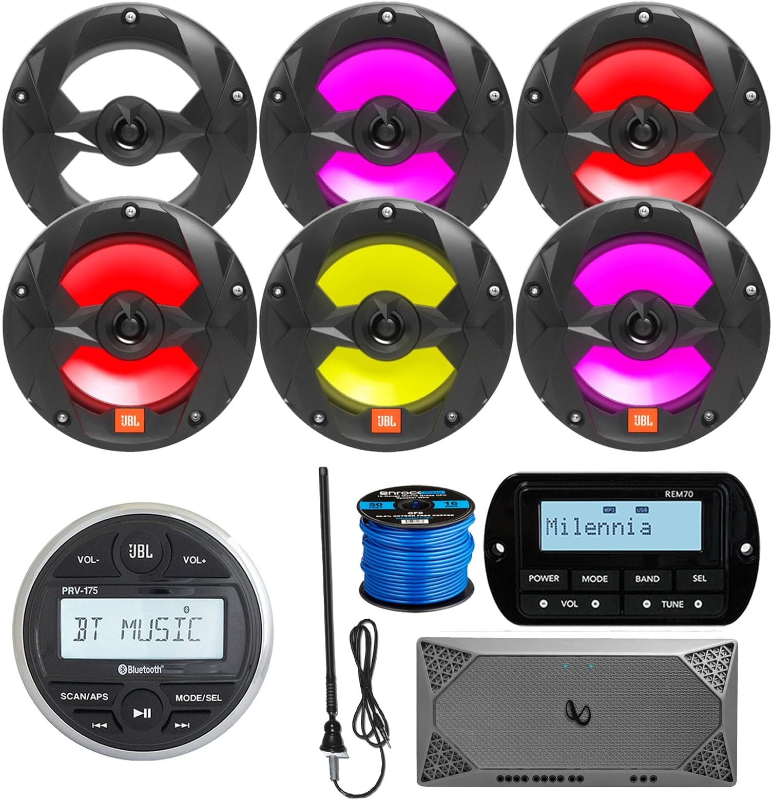 Amazon.com: JBL Marine Bluetooth USB/AUX Stereo Receiver with Wired ...