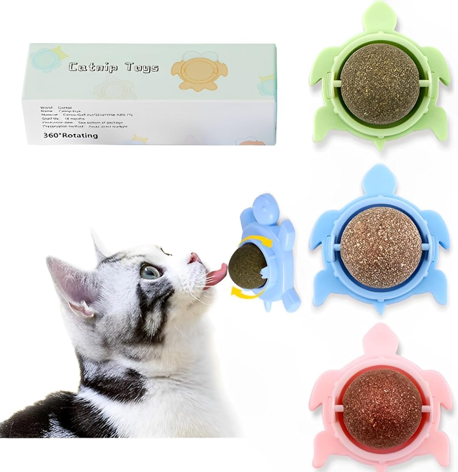 Amazon.com : Dxlam Catnip Toys Balls 3 Pack, Cat Nips Ball Edible ...
