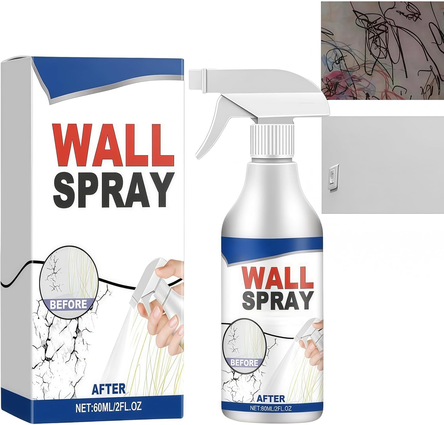 Versatile Wall Spray Wall Repair Paint,Magic Walls Repair Sprays,Water ...