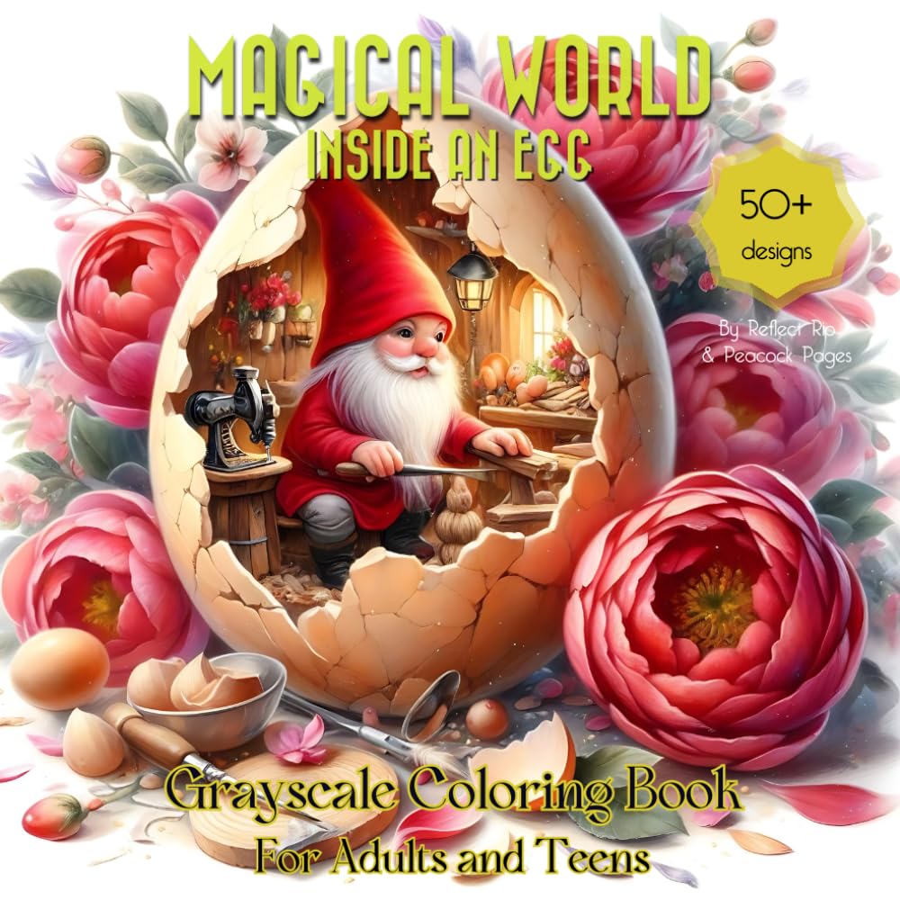 Amazon.com: Magical World Grayscale Coloring Book: Fantasy Life Inside ...