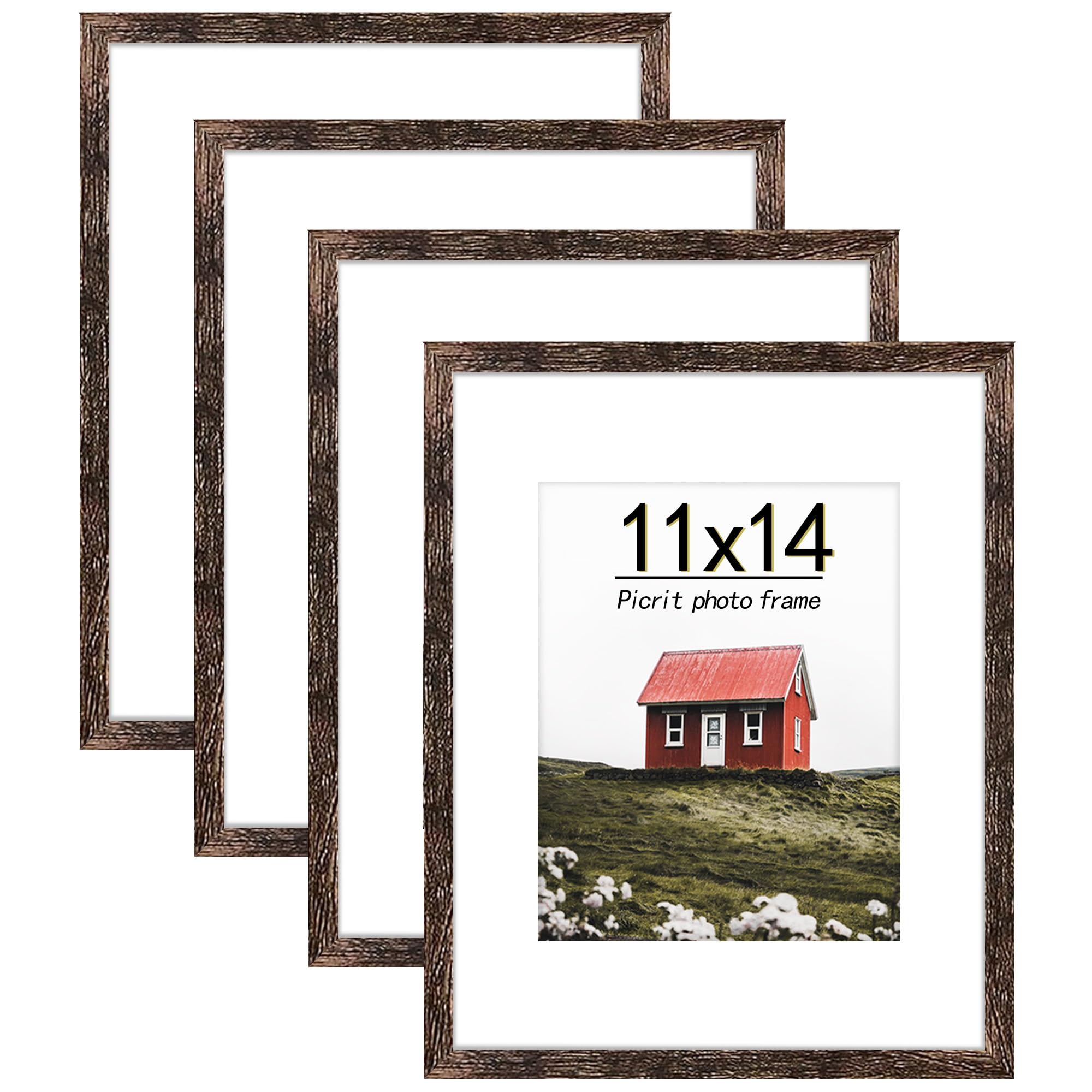 Amazon.com - Picrit 11x14 Picture Frame Set of 4, Made of High ...