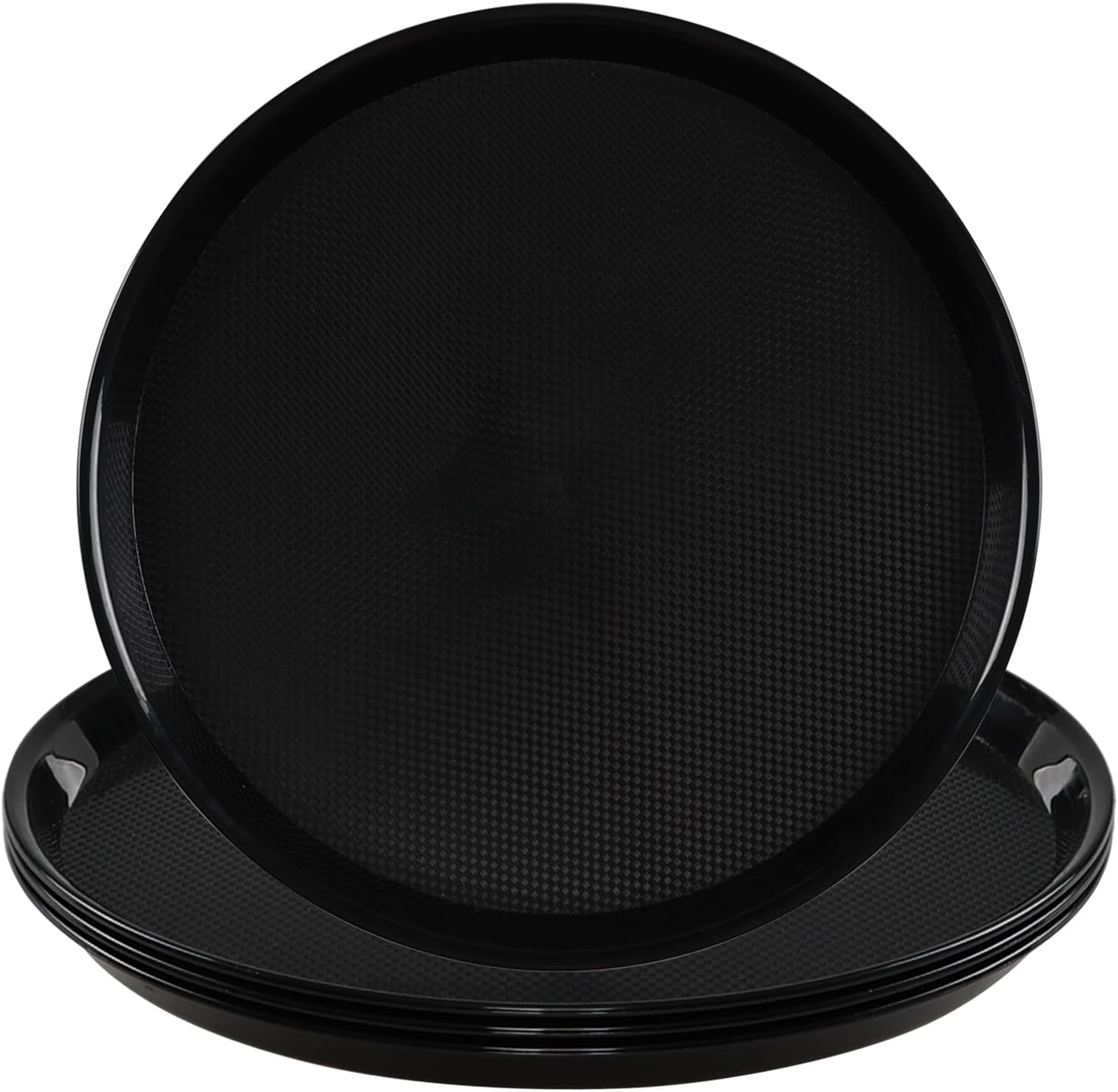 Amazon.com | Buyitt Restaurant Non-Slip Tray, Plastic Round Tray, Food ...