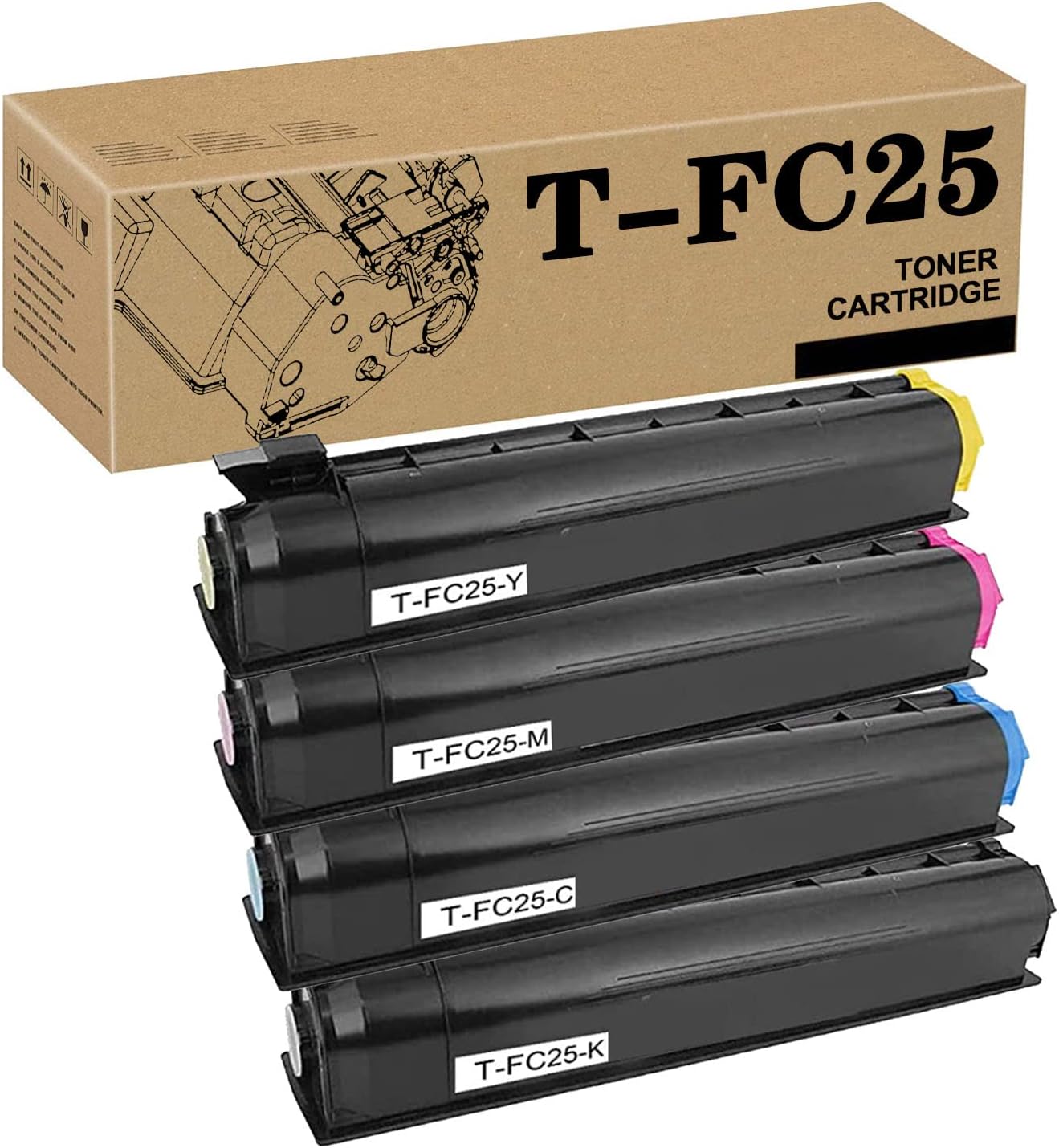 ZLOR Compatible T-FC25-C T-FC25-K T-FC25-M T-FC25-Y Replacement Toner ...