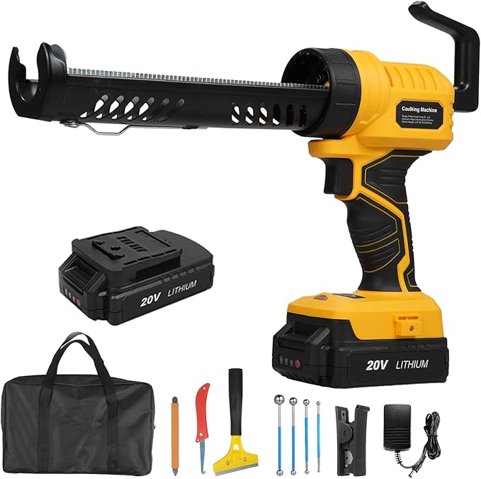 Amazon.com: Hancaner Cordless Caulking Gun, 20V Electric Caulk Gun 10oz ...
