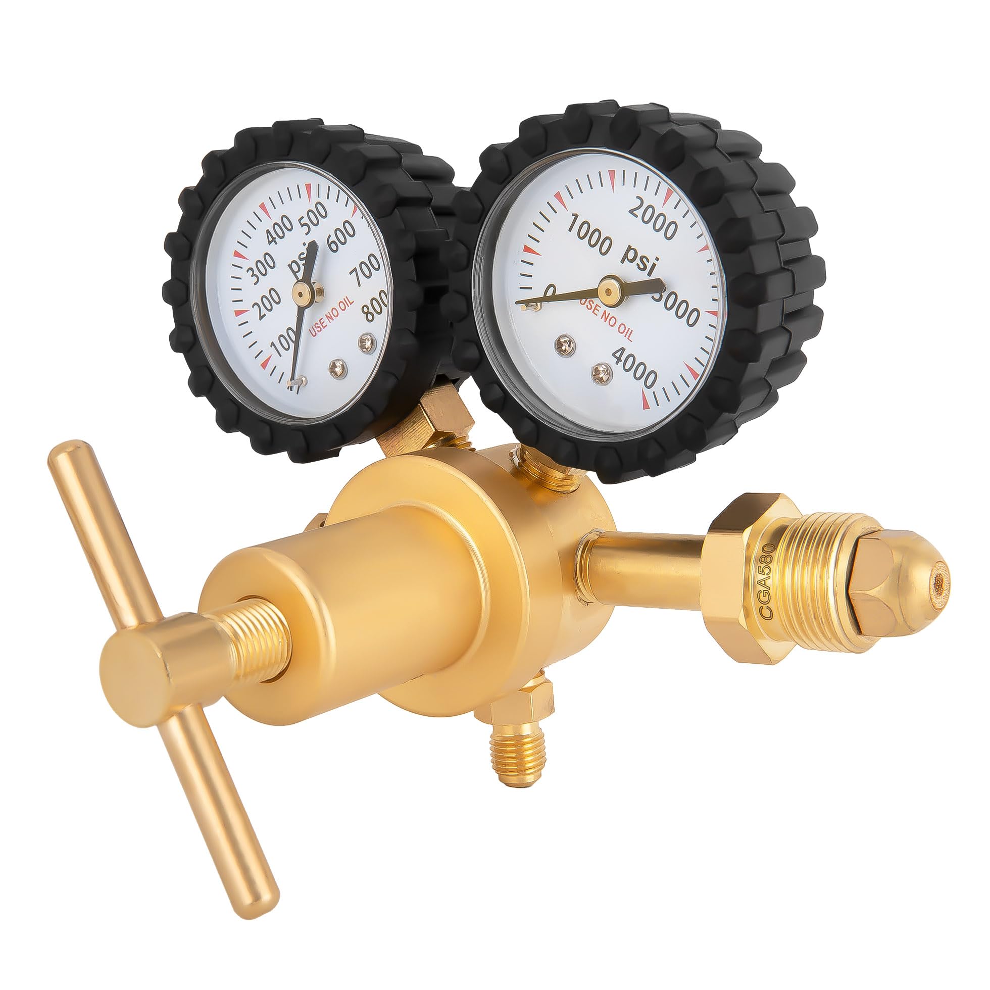 Snapklik.com : Nitrogen Regulator CGA580 Inlet, 1/4-Inch Male Flare ...