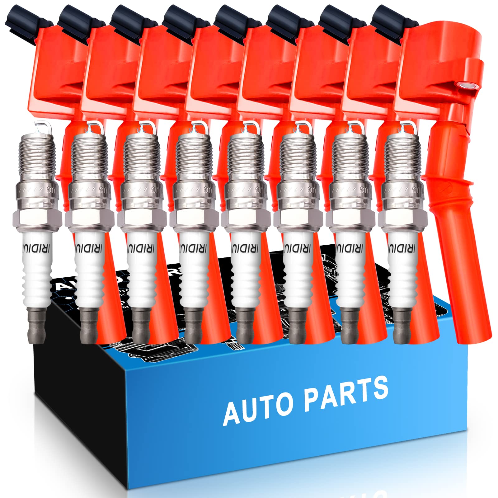 Ignition Coils DG508 and Spark Plugs SP413 Kit 8 Packs Fit for:-Mustang ...