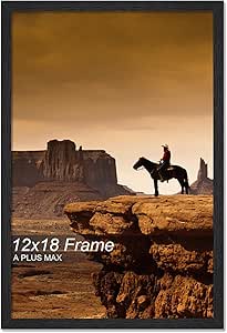 Amazon.com - A PLUS MAX 12x18 Picture Frame, Black Engineered Wood Frame for 12 x 18 Inch ...
