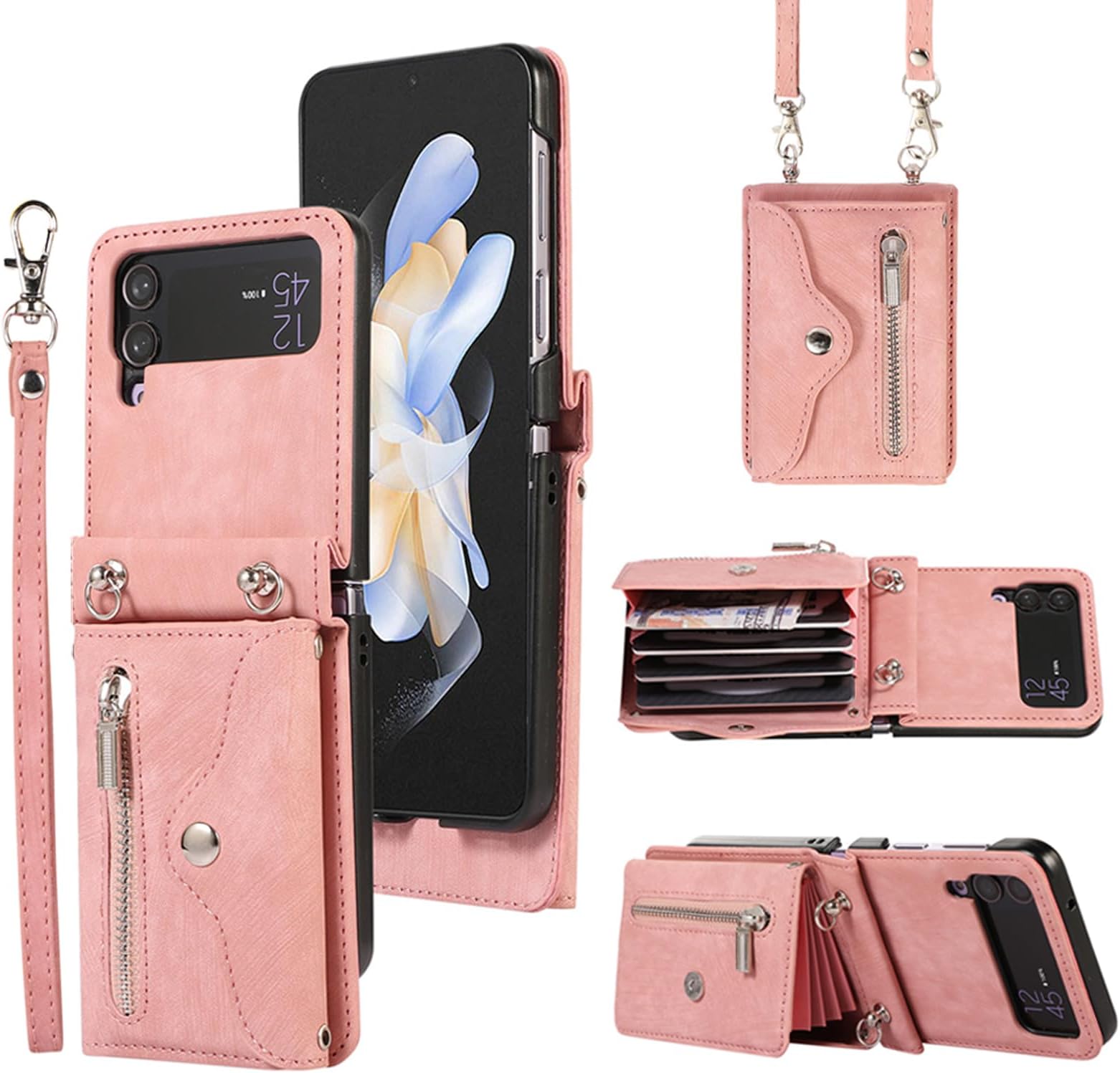 Amazon.com: Phone Case for Samsung Galaxy Z Flip 3 5G 2021 Wallet Cover ...