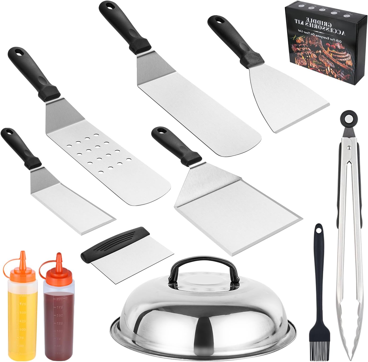 Amazon.com : QUINCHO 4-Piece BBQ Tool Set - Stainless Steel Grilling ...
