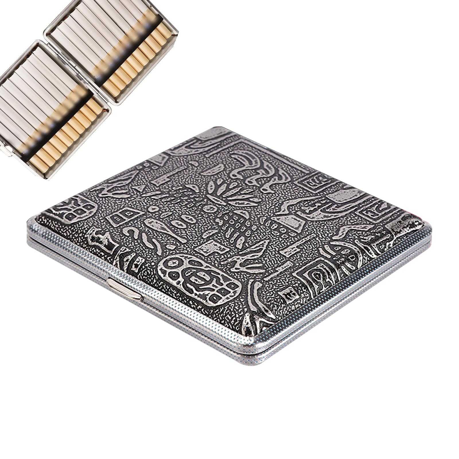 One Piece Sturdy Silver Cigarette Case Box Easy Carry Portable Mini ...